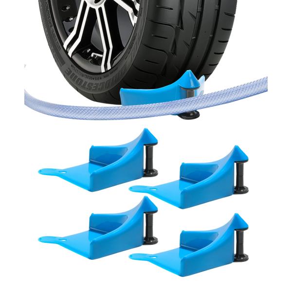 商品名: ESEWALAS (イーセワラス) 4個 車ホースガイド タイヤホースローラー 洗車用 ホイールローリングシステムツール 車のプラスチック洗浄ツール タイヤの下のスタックや引っ掛かり防止 ESEWALAS 4 Pcs Car Ho...