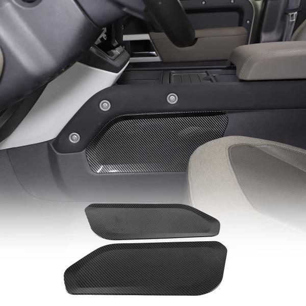 商品名: JONKOKO カーセンターコンソール 装飾パネル ランドローバーディフェンダー 2020-2024 カーセントラルコントロールストレージボックス パーティションカバー トリム インテリアアクセサリー (カーボンファイバー) JO...