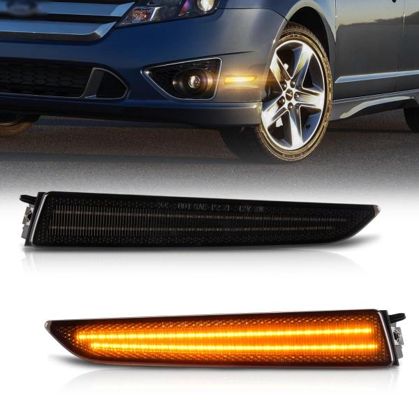 商品名: Gempro LEDフロントバンパーサイドマーカーライト フォードフュージョン 2010-2012 パーキングシグナルランプ スモークレンズ 2個 Gempro LED Front Bumper Side Marker Light...