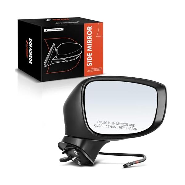 商品名: A-Premium 助手席側パワードアミラー - マツダCX-5 2017-2018対応 - 加熱式手動折りたたみホワイトアウトサイドバックミラー ウィンカー付き - 交換# TK48691N1A51 A-Premium Pass...