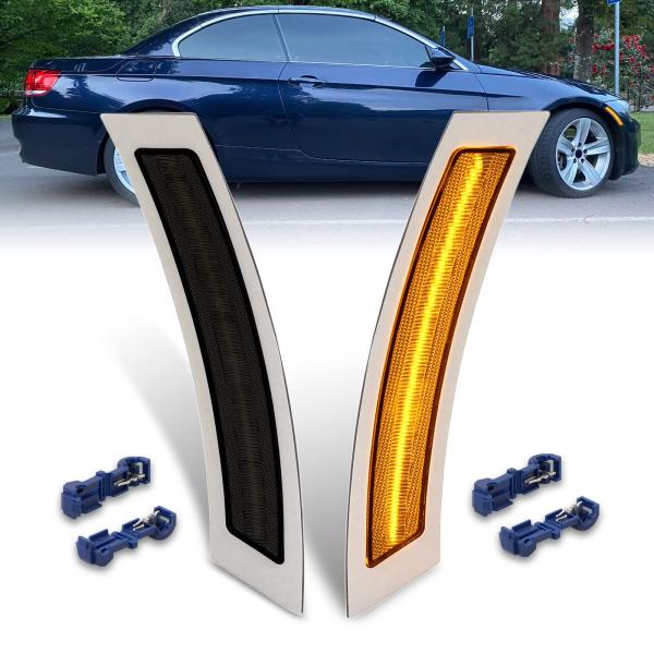 商品名:  AJP Distributors Smoked Lens Amber LED Front Bumper Side Marker Lights Reflector Signal Lamps Pair Compatible/Repl...