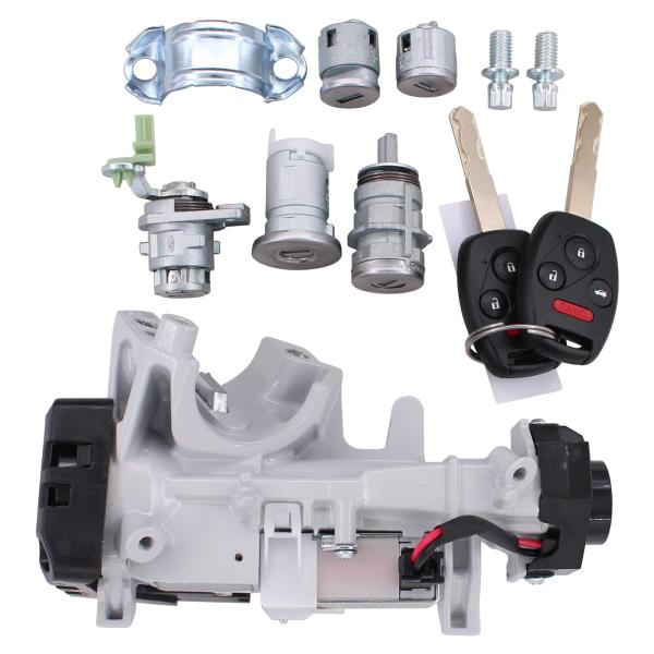 商品名: MOTOKU イグニッションスイッチ シリンダーロック ステアリングスターター ハウジング 燃料キャップ 手すり グローブボックス 緊急ドアロック 48チップ イモビライザーキー フルロックセット Honda Accord 200...