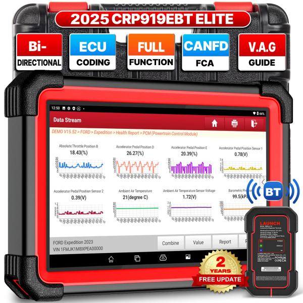 商品名:  LAUNCH X431 CRP919EBT Elite 2025 Bidirectional Scan Tool, All-in-One Full System Diagnostic Scanner, 35+ Reset, EC...