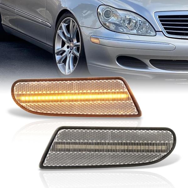 商品名:  AJP Distributors Clear Lens Amber LED Front Bumper Side Marker Lights Reflector Signal Lamps Pair Compatible/Repla...