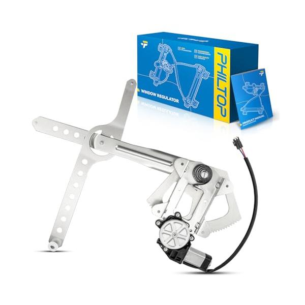 商品名: PHILTOP 741-655 フロント運転席パワーウィンドウモーターとレギュレーターアセンブリ K1500 Suburban 1992-1999、Yukon 1992-2000、5.7L、Tahoe 1995-2000、5.7L...