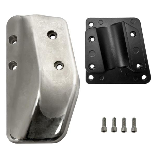 商品名: ドアミラー ボトムマウントブラケット クロム&amp;マウントプレート アルミニウム - 助手席側 (適合:2005年以降 Peterbilt 335 340 357 382 385 386 325 330 348 388 389...