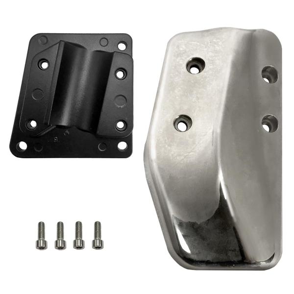 商品名:  Door Mirror Bottom Mount Bracket Chrome &amp; Mounting Plate Aluminum - Driver Side (Compatible with Peterbilt 200...