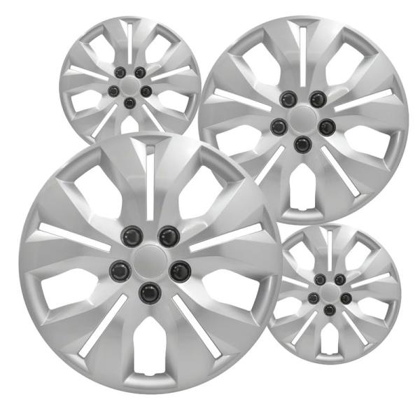 商品名: Fuel Rider 16インチ シルバー ABS ハブキャップ ホイールカバー 2012-2015 シボレー クルーズ用 (4個セット) 16インチ標準スチールホイール用ホイールカバー - 自動車タイヤカバー 交換用エクステリア...