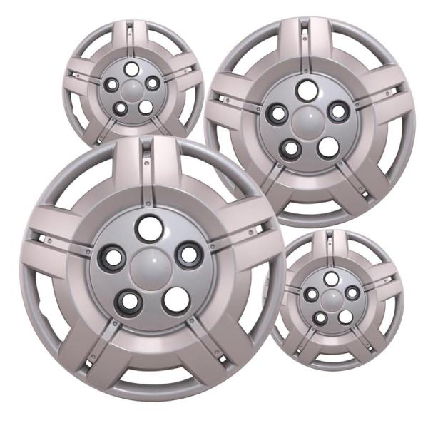 商品名: Fuel Rider 16インチ シルバー ABS ハブキャップ ホイールカバー 2014-2022 Ram Promaster (4個セット) 16インチ標準スチールホイール用ホイールカバー - 自動車タイヤカバー 交換用 外装...