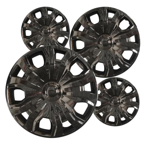 商品名: Fuel Rider 16インチ グロスブラック ABS ハブキャップ ホイールカバー 2019-2022 Ford Transit Connect用 (4個セット) 16インチ標準スチールホイール用ホイールカバー - 自動車タイ...