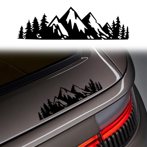 商品名: HAOBO ビニール 雪 山 木 デカール ステッカー、マウンテン ツリー フォレスト ビニール デカール 車 ボディ ドア サイド オートマウンテン グラフィック ステッカー 装飾 車 エクステリア アクセサリー ユニバーサル ...