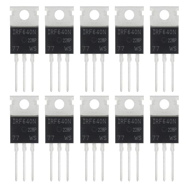 商品名: ALLECIN IRF640 IRF640N MOSFET トランジスタ 18A 200V IRF640NPBF Nチャンネル パワー MOSFETS 18アンペア 200ボルト TO-220 (10個パック) ALLECIN I...