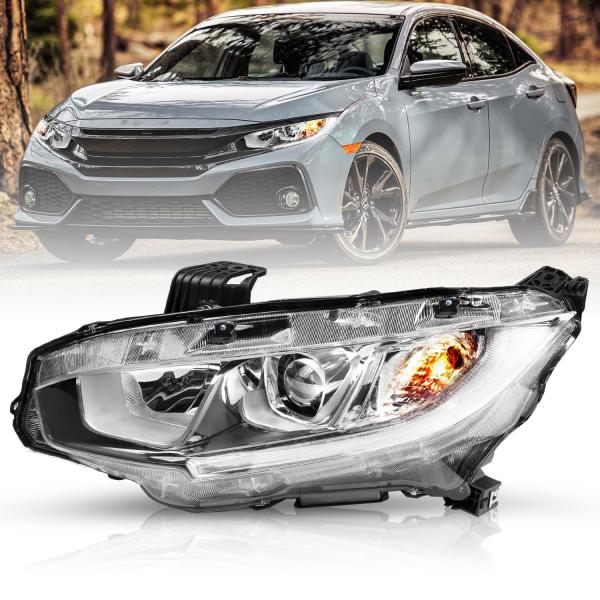 商品名:  TUSDAR Headlight Assembly Replacement for 2016-2021 Honda Civic w/LED DRL Projector Headlamp OE Style (Left Driver...