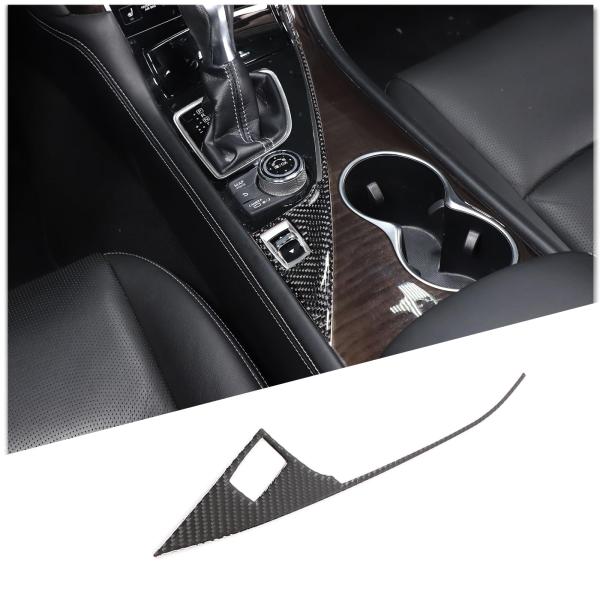 商品名:  Gear Shift Trim Cover Sticker Compatible with Infiniti Q50 2014-2023, Soft Carbon Fiber Center Console Gear Shift ...