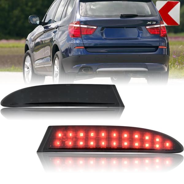 商品名:  NJSBYL Rear LED Side Marker Reflector Lights for 2010-2014 B-M-W X3 F25 Pre-LCI Rear-down Red LED Markers Parking ...