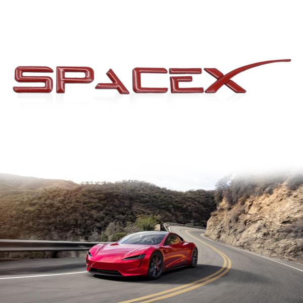 商品名: ONKENTET SpaceXエンブレムデカールステッカー Teslaモデル3モデルYモデルXモデルSセミサイバートラックスペースXアクセサリーデカールバッジ外装装飾ステッカーグラフィック(レッド) ONKENTET SpaceX...
