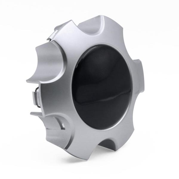 商品名: Forten Kingdom 1個 140mm 5.5インチ シルバー ブラック センターエンブレム カーリム ホイールハブ センターキャップ Sequoia Tundra 2003-2007 17インチホイール付き 42603-...