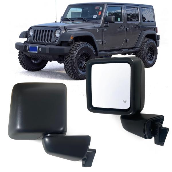 商品名: Lqito 左運転席側ミラー 加熱式 パワーガラス 手動折りたたみ 2018-2021 ラングラー JL ウィンガルなし 死角検出 交換用 68281891AB 68281891AE 68281891AE 68281891 (5ピ...