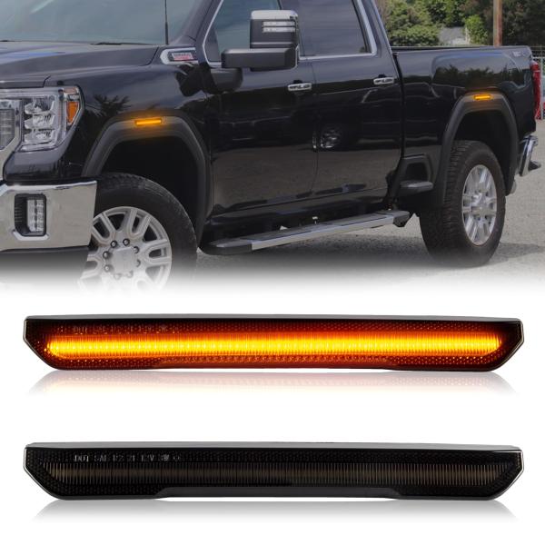 商品名:  Gempro LED Side Marker Lights Compatible with GMC Sierra 2500HD 3500HD 2020-2024 Pickup Truck Front/Rear Fender Ma...