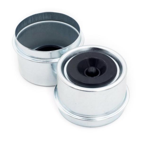 商品名: トレーラーベアリング ダストキャップ 2個 1.98インチ トレーラー車軸 ダストキャップ カップ グリースカバー ホイールセンターキャップ ゴムプラグ2個付き ベアリングダストキャップ 2000~3500ポンドのトレーラー車軸ホ...