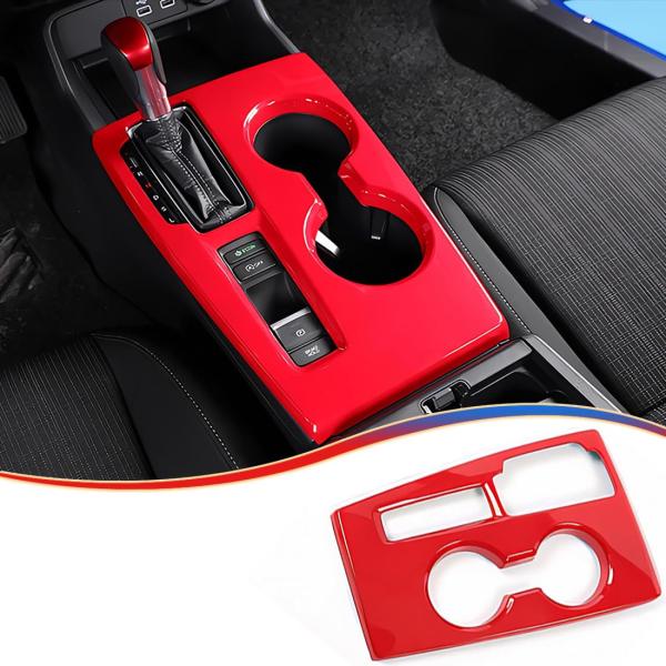 商品名: MUXEE 第11世代 シビック センターコンソールフレーム ギアシフトパネルカバートリム ホンダ シビック 2022 2023用 - ABS ワインレッド スポーツ インテリア アクセサリー MUXEE 11th Gen Civ...