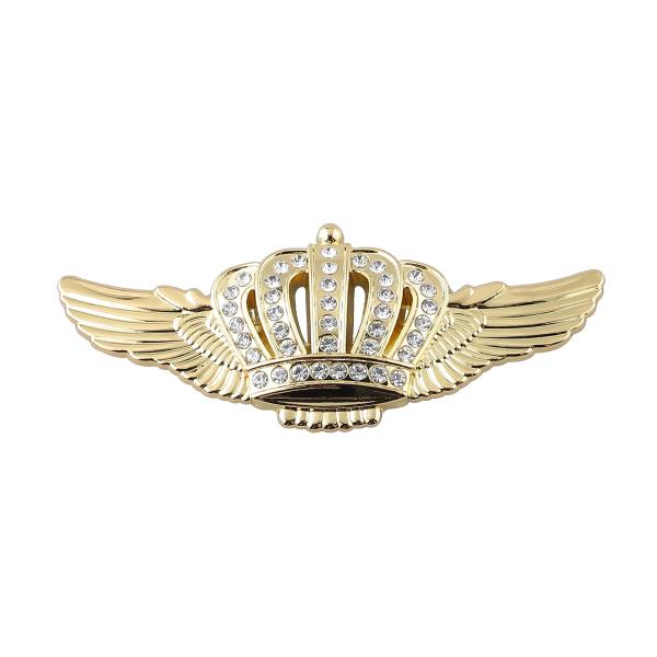 商品名:  1PC Blingbling Flying Crown Emblem 3D Car Decal Sticker Shiny Metal Car Decal Sticker, Personalized Crystal Crown ...