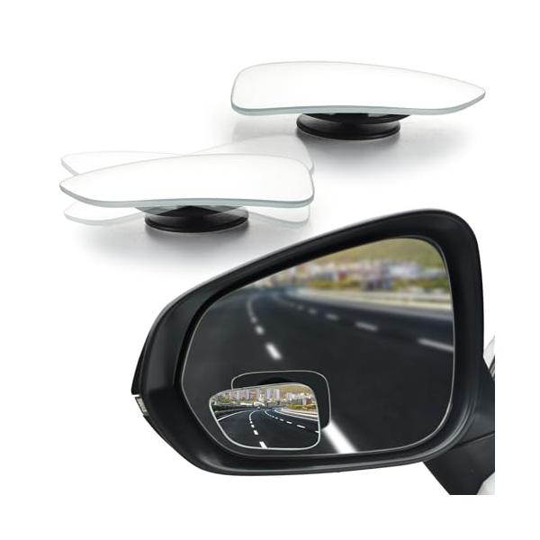 商品名: LivTee 死角カーミラー、HDガラスフレームレス凸面サイドミラーブラインドスポット、SUV、トラック、RV用広角リアビューミラー - カーアクセサリー LivTee Blind Spot Car Mirror, HD Glas...