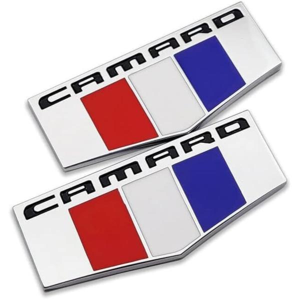 商品名:  2Pcs Metal Camaro M Emblems Car Badge Front Right Left Fender Decal Replacement for Camaro Ss Rs Zl1 (Chrome)ブランド:...
