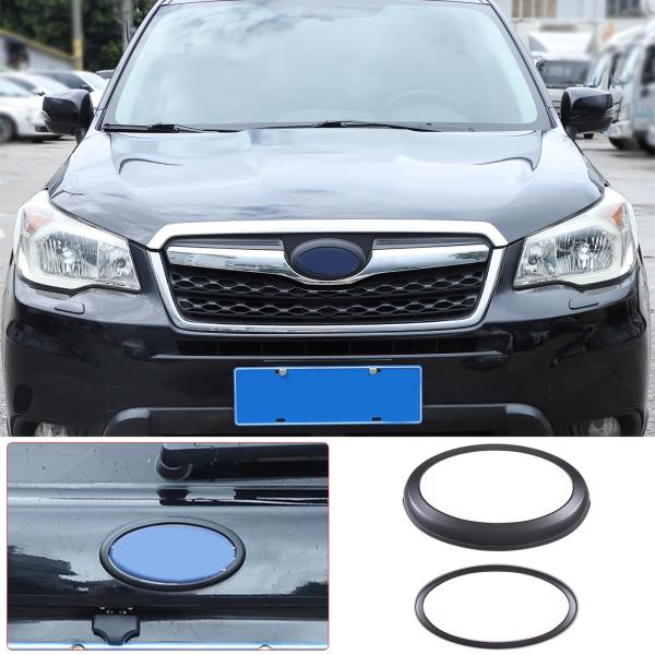 商品名: Tumukiw フロントバックエンブレムカバートリムキット エンブレムバッジ ロゴリング スバル フォレスター 2013-2018 リアとフロントエンブレム トリムリングカバー オートテールゲートロゴカバー (2013-2018,...