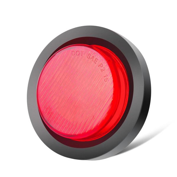 商品名:  LBRST 2" Red Round Side Marker Light Clearance 13 Diodes with Reflectors Waterproof Sealed Trucks Lamps Replacemen...