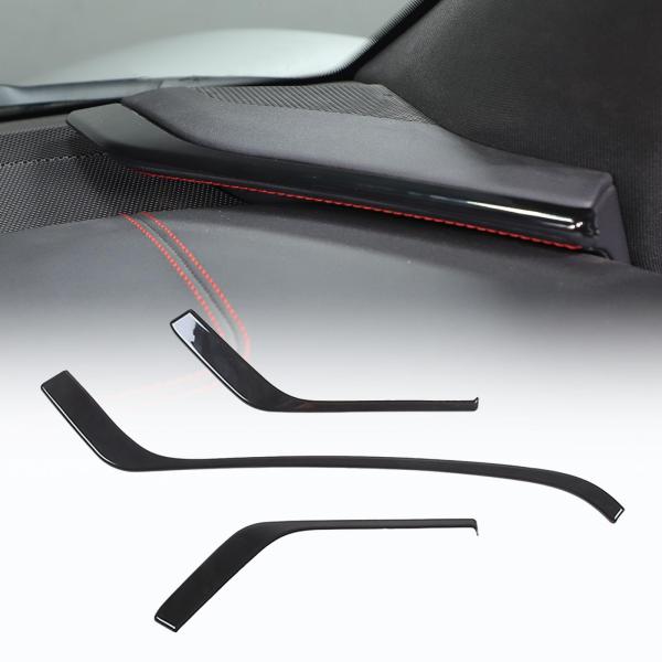 商品名: CHEAYAR コントロールダッシュボードカバートリム シボレー コルベット C8 スティングレイ 2020-2023と互換性があり、ABSセンターコンソールパネルダッシュボードカバーアクセサリー(グロスブラック) CHEAYAR...