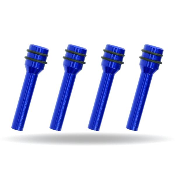 商品名: qboonpt 4個 車のドアロックノブ アルミニウム合金インナードアロックプルピン 自動車内装フロントリアドアノブカバー ほとんどの車 トラック SUV RVに対応 (ブルー) qboonpt 4 PCS Car Door Lo...