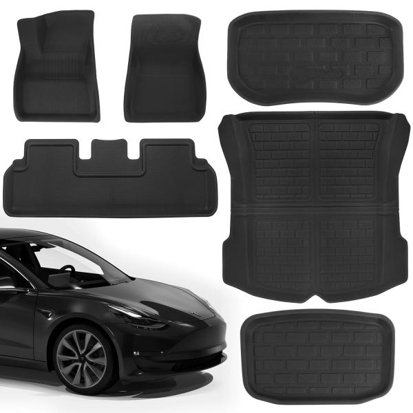 商品名: MOTIBACK Tesla フロアマット 2023 2022 2021 (モデル3 6ピース) MOTIBACK 6 Pcs Tesla Model 3 Floor Mats 2023-2021 Full Set for Tes...