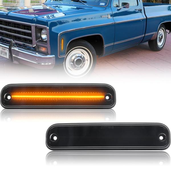 商品名:  NJSBYL Amber LED Side Marker Lights for Chevy and GMC K5 Blazer Jimmy Suburban C30 K30 R30 V30 R3500 V3500 Pickup ...
