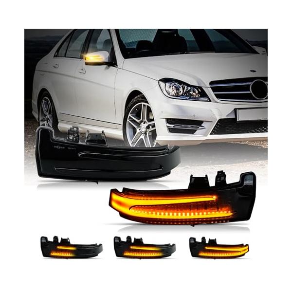 商品名:  D-Lumina Dynamic LED Side Mirror Sequential Turn Signal Lights Smoked Lens for Merce-des Benz A/B/C/E/S/CLA/GLA/GL...