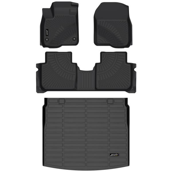 商品名:  Jenofa-Car Floor Mats &amp; Upper Cargo Liner for Honda CRV &amp; CRV Hybrid 2023 2024 2025 All Weather Floor Mats...