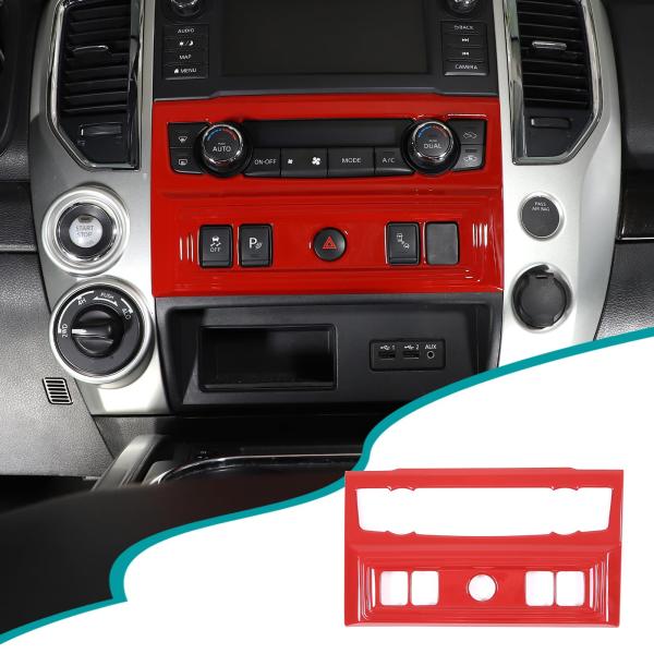商品名:  Hudiriy Car Console Air Conditioner Mode Button Switch Panel Trim Sticker Compatible with Nissan Titan 2016-2024 C...