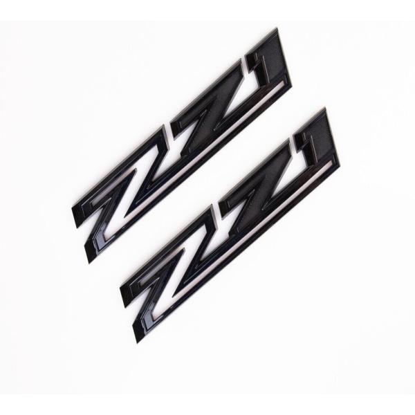 商品名: ビッグサイズ 11.5インチ Z71 エンブレム 3D バッジ 助手席側 フェンダー デカール ステッカー 交換用 2019-2021 シルバラード 1500 2500 3500 HD用 (グロスブラック) 2Pcs Big Si...