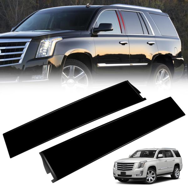 商品名: Bピラードアトリムモールディングウィンドウトリムカバー キャデラックエスカレード ESV/シボレータホ/シボレーサバーバン/GMCユーコン XL 2015 2016 2017 2018 2019 2020 926-242 交換用 ...