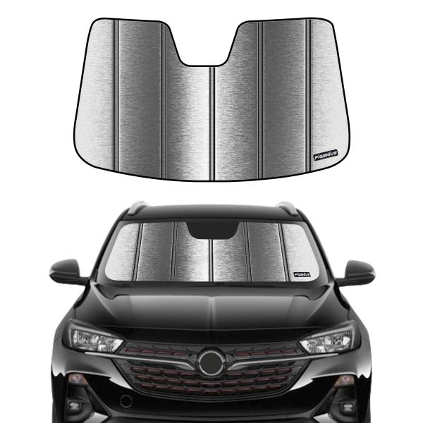 商品名: Pigenius フロントガラスサンシェード 2020 2021 2022 2023 ビュイック アンコール GX用 フロントウィンドウサンシェード - メタリック Pigenius Windshield Sunshade for...