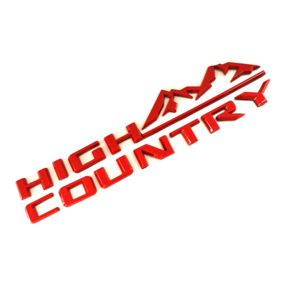 商品名:  ADTEMP 1pc Rear Tailgate High Country Naneplate Emblem 3D Badge Replacement for 2019-2021 Chevy Silverado (Red), E...