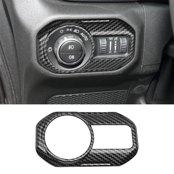 商品名:  RUIANTE Compatible with Carbon Fiber Cernter Consoles Headlight Headlamp Cover Panel ABS Decoration Interior Acces...