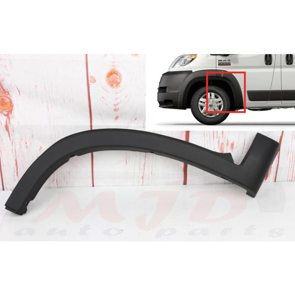 商品名: MJD AUTO PARTS RAM PROMASTER 2019-2023用 左運転席側トリム モールディングカバー ブラック (フロントドアフェンダーフレア) MJD AUTO PARTS for RAM PROMASTER ...