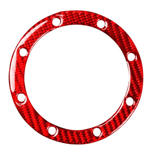 商品名:  FSFY Center Gear Shift Console Panel Decorative Circle Trim Cover Sticker Carbon Fiber Red for Audi TT 8N 01-2006 ...