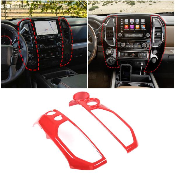 商品名:  Moittellc Car Center Console Air Outlet Trim Cover Compatible with Nissan Titan 20-24,Air Conditioning Panel Trim ...
