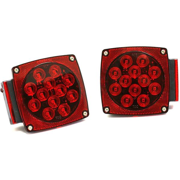 商品名:  VIGORWORK 2PCS DC12 Submersible Square Led Trailer Light,IP68 Waterproof,Trailer Tail Lights Fit for Trailers Unde...