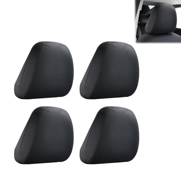 商品名: Sinytuto 車用ヘッドレストプロテクター 交換用 ソフト 折りたたみ式 通気性 耐久性 車用シート枕カバー ユニバーサルな完全に囲まれた自動車枕アクセサリー トラック SUV 車用 ブラック 4個 Sinytuto 4 PC...