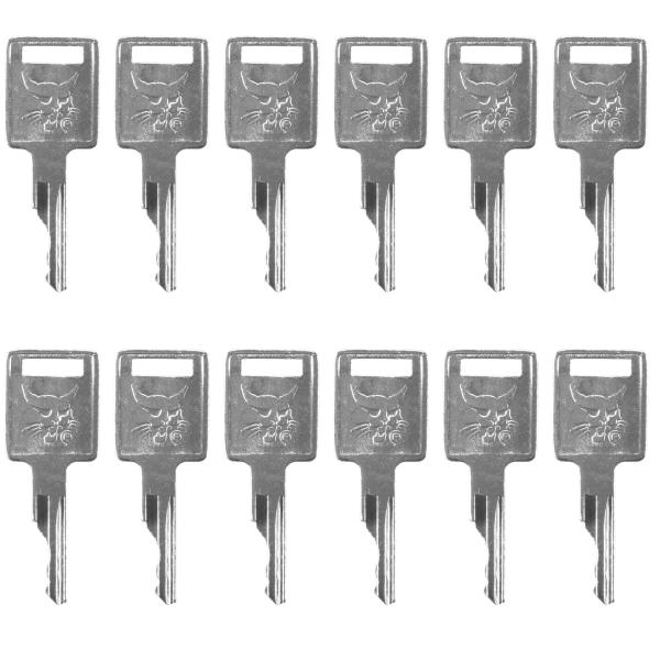 商品名:  D250 12PCS Ignition Keys 6709527 6693241 A77313 307852A1 714602 Compatible with Loader Bobcat Skid Steer S100 S130...