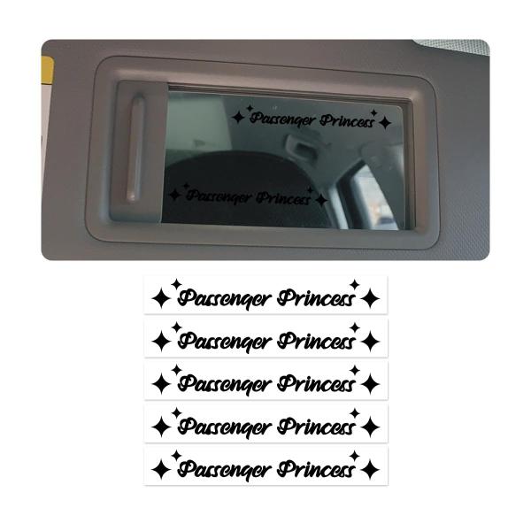 商品名: Bittwee 5ピース パッセンジャープリンセス 面白いカーステッカー、ビニール 自己粘着 防水 自動車 バックミラー ウィンドウ レター デカール 男性 女性 かわいい クイーン 車用 ユニバーサル (ブラック) Bittwe...