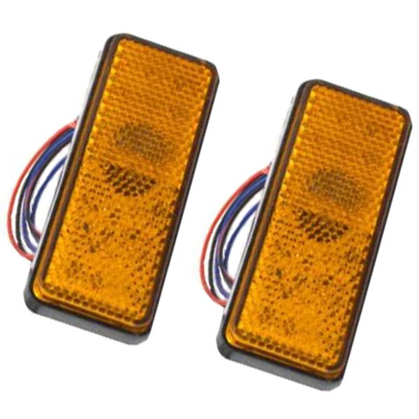 商品名:  RAGBUSCLE 3.5" Surface Mount 24-LEDs Fender Front Rear Running Light 2-Pack, Side Marker Lights Trailer Clearance ...